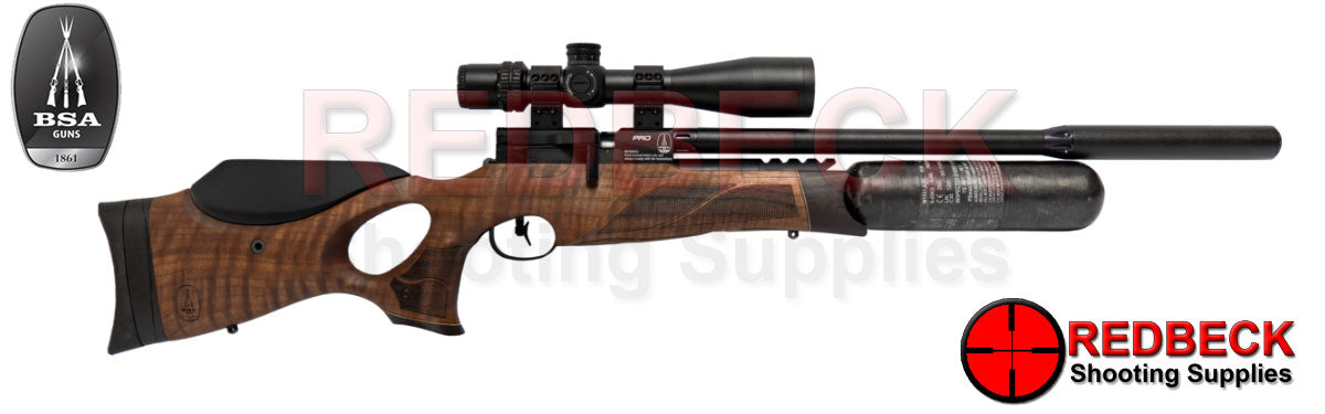 BSA R12 CLX Pro Thumbhole Walnut Air Rifle FAC – Redbeck Shooting Supplies
