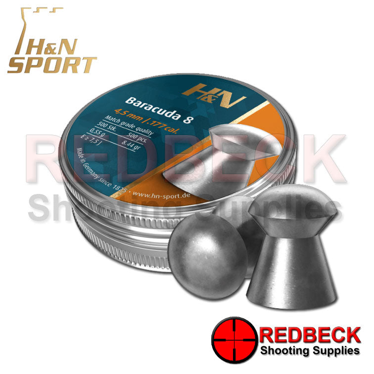 H&N Baracuda 8 Airrifle Pellets .177 – Redbeck Shooting Supplies