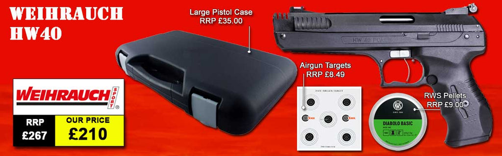 Weihrauch HW40 Air Pistol Package Deal – Redbeck Shooting Supplies