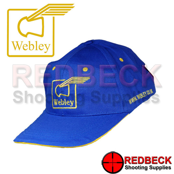 Blue Webley Cap With Yellow Embroidered Logo – Redbeck Shooting Supplies