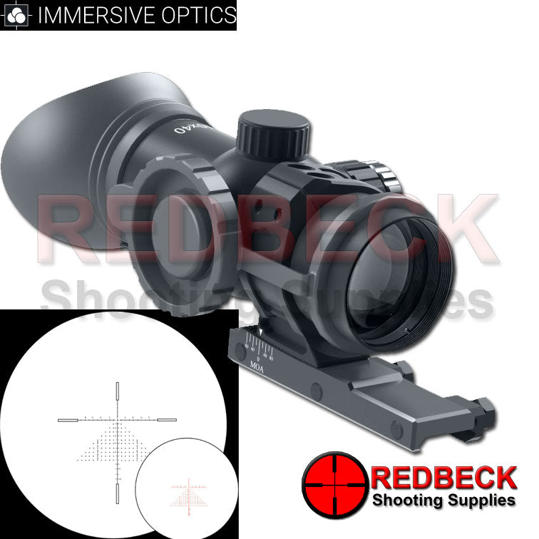 Immersive Optics 10x40 Prismatic Air Rifle Scope Extended Mil Dot with ...