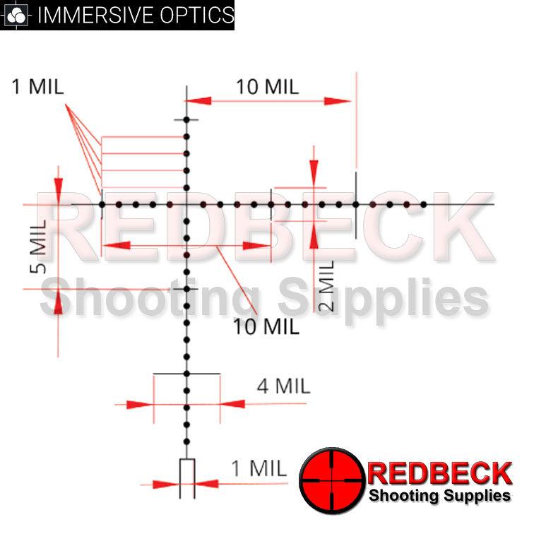 Immersive Optics 14x50 Prismatic Air Rifle Scope Mil Dot with MOA ...