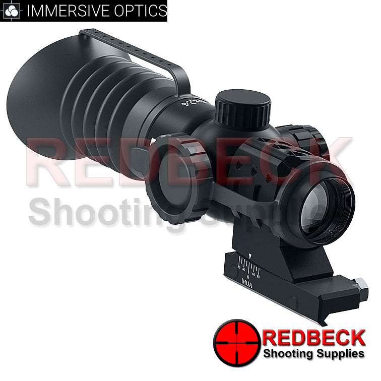 Immersive Optics 5x24 Prismatic Air Rifle Scope Mil Dot with MOA Adjus ...