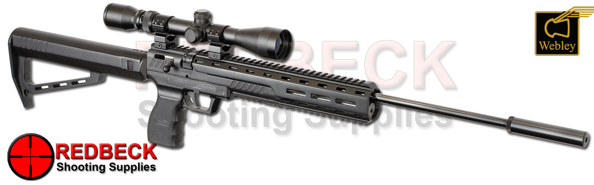 WEBLEY NEMESIS X AIR RIFLE COMBO PACKAGE WITH SCOPE AND SILENCER ...