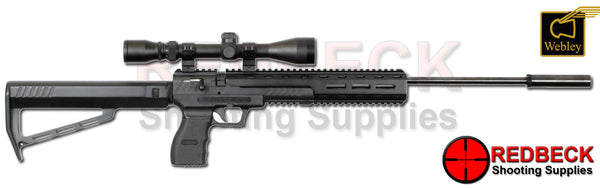 WEBLEY NEMESIS X AIR RIFLE COMBO PACKAGE WITH SCOPE AND SILENCER ...